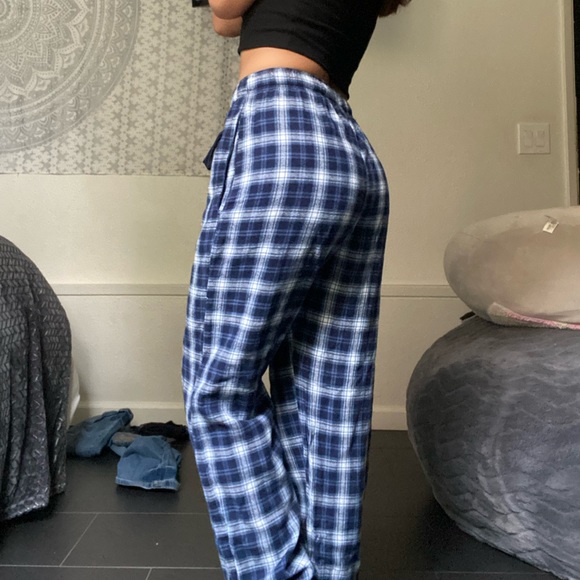 Fruit of the Loom | Pants & Jumpsuits | Blue Plaid Pajama Pants | Poshmark